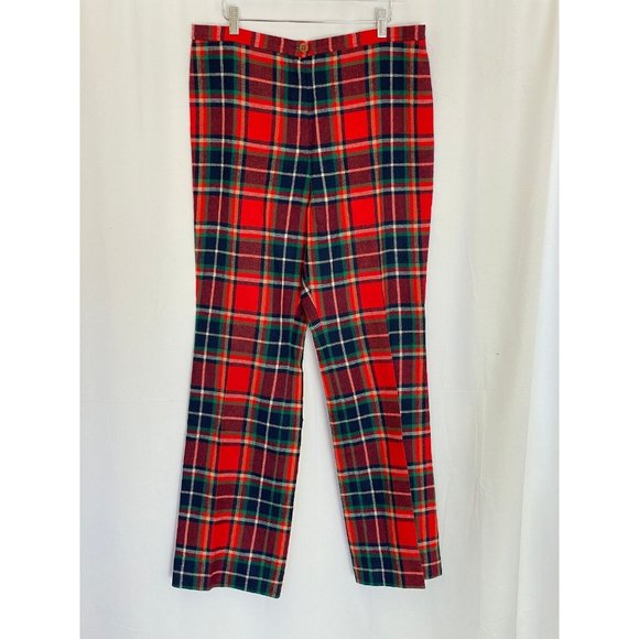 Pendleton | Pants & Jumpsuits | Vintage Knockabouts By Pendleton Red Plaid Wool Pants | Poshmark
